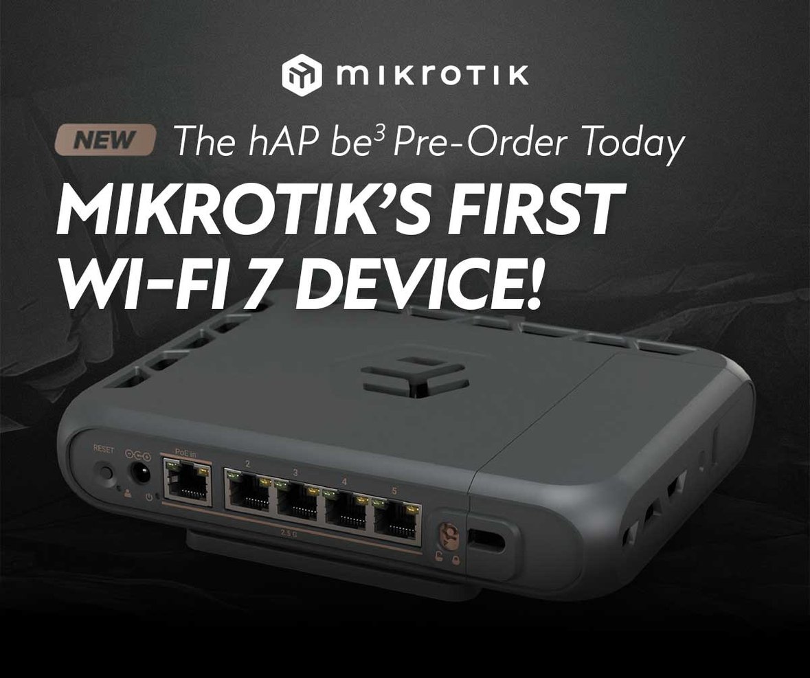 MikroTik hAP be³ Media: MikroTik’s First Wi-Fi 7 Router