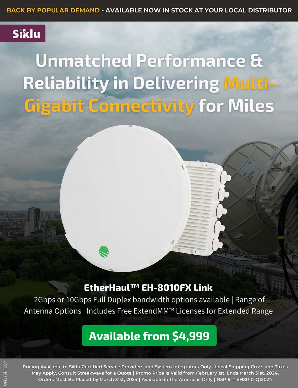 Siklu's Popular 10Gbps Link Promotion is Back!